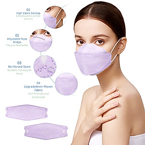 LOGAO 60 individually packaged adult disposable KF94 black + white masks.