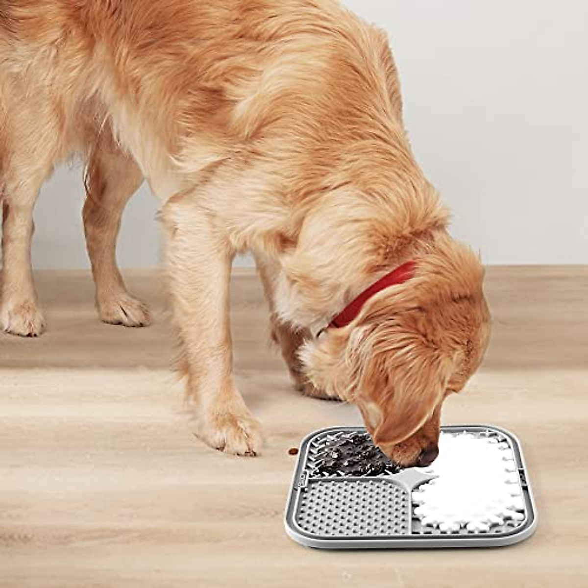 Coomazy Lick Mat for Dog and Cat, Slow Feeder & Non-Slip Design, Boredom and Anxiety Reducer, Suitable for Food, Treats, Yogurt, Peanut Butter and Liver Paste, BPA-Free, Non-Toxic, 2-Packs