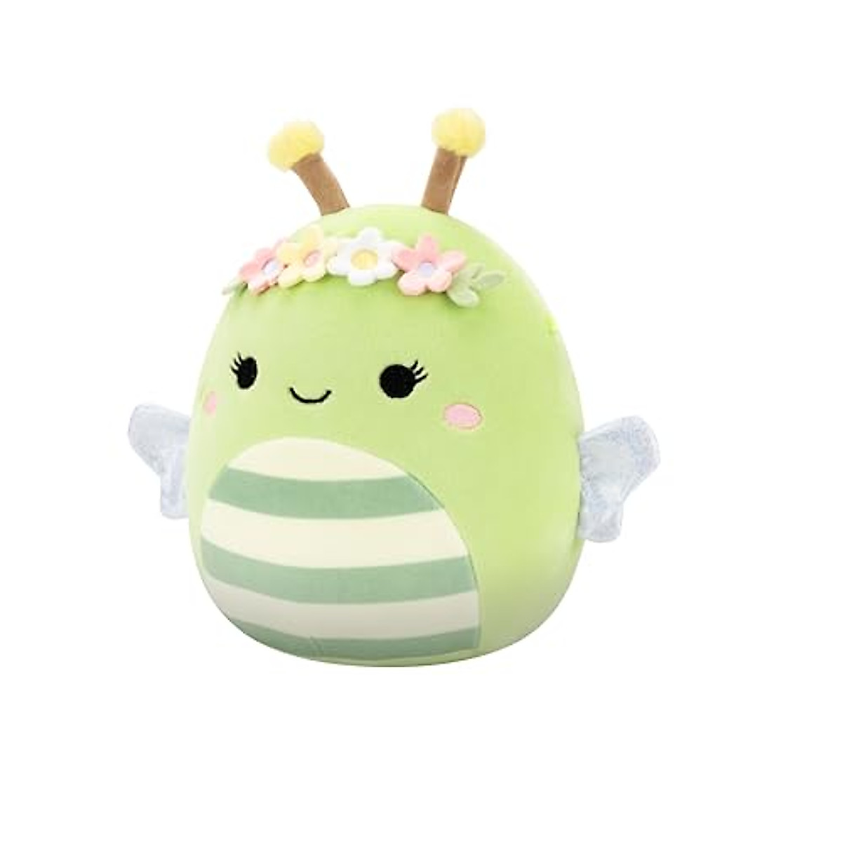 Squishmallows Original 14in Sybil The Green Bee with Flower Crown – Official Jazwares Easter Plush (Large)