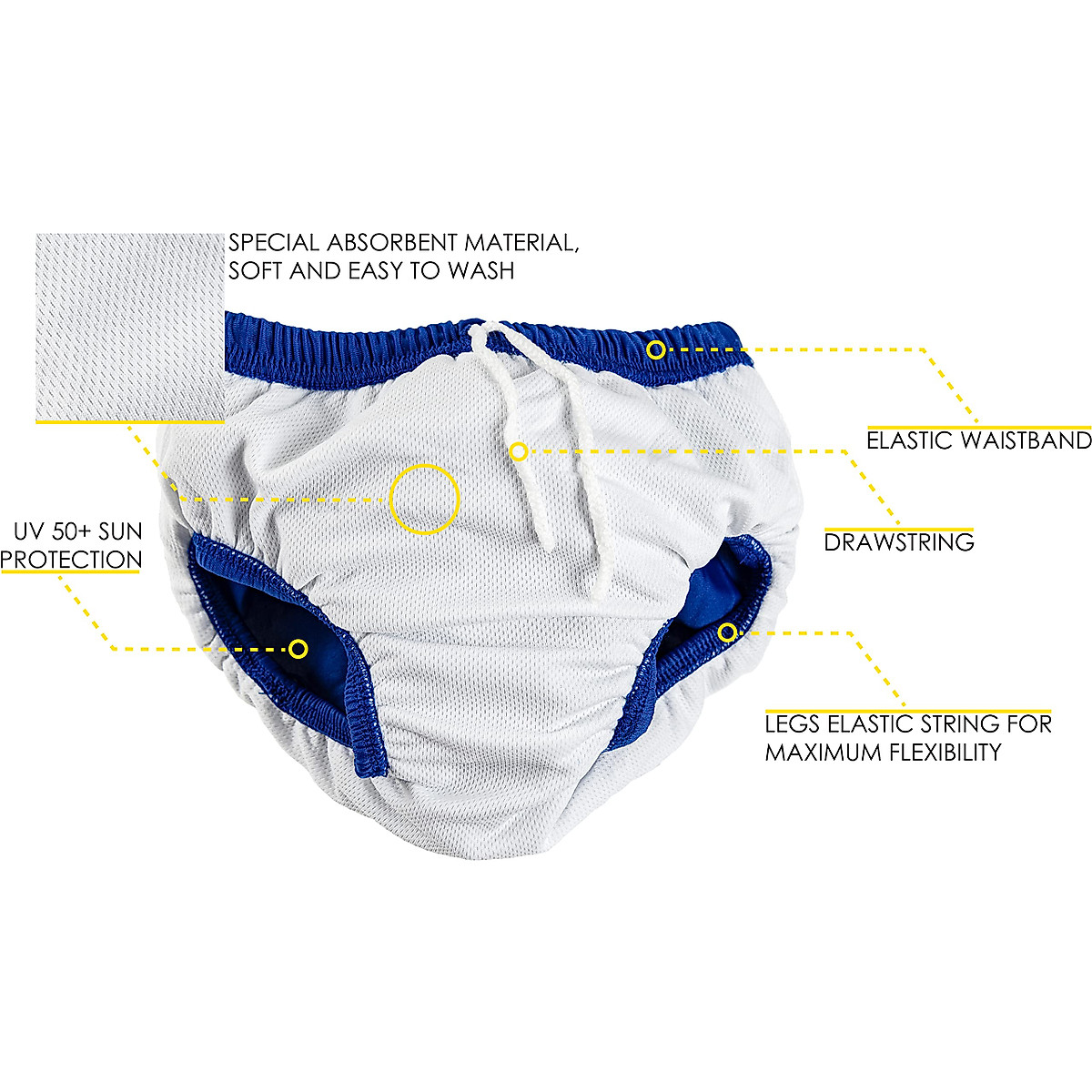 Cressi Babaloo Diaper, solid blue, 3T/4T