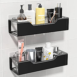 Gatlei Bathroom Shower Shelves 2-Pack Bathroom Caddy for Shower Organizer Rack Shower Shelves for Inside Shower Storage Basket Wall Shelf Kitchen Bedroom
