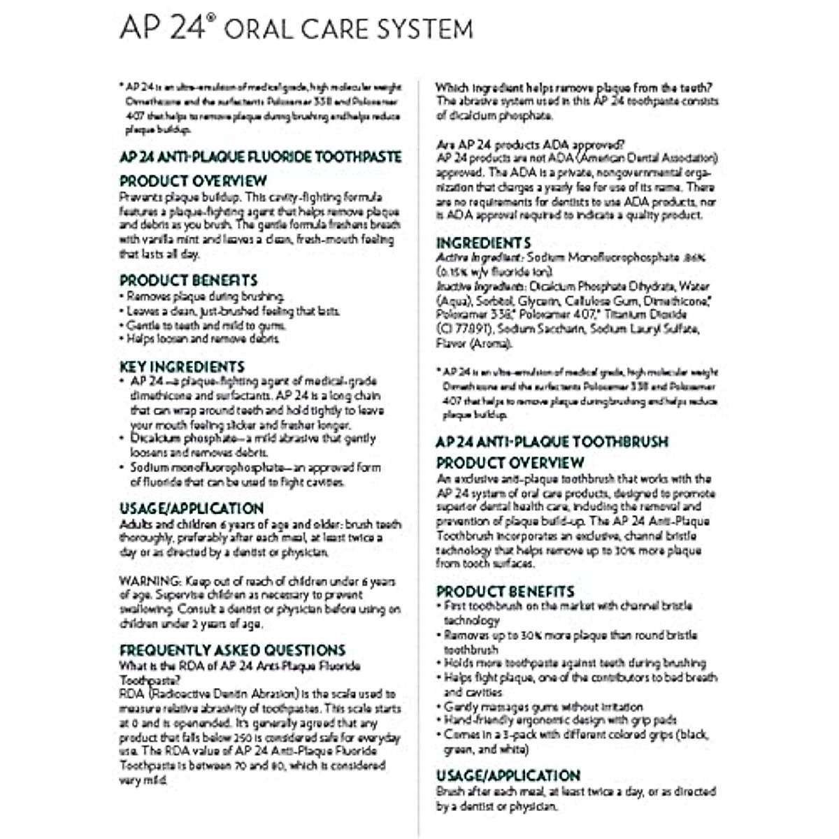 Nu Skin Ap-24 Anti-plaque Fluoride Toothpaste,6oz