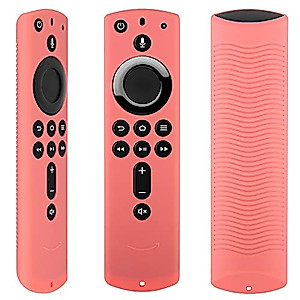 [2 Pack] Silicone Remote Cover Compatible with Fire TV Stick 4K Alexa Voice Remote Control, Lightweight Anti Slip Shockproof Protective Sleeve (Mint Green + Pink)