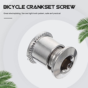 LIOOBO 12pcs Crankset Locking Screw Chainwheel Screw Mountain Bike Screw Bike Accessories Glass in a Bottle Chainwheel Fixing Tool Cycling Cankset Screw Galvanized Steel Platter Fold