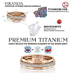 ZOEBER 2/5 Pcs Moissanite Magnetology Lymphvity Ring (9, 2PCS-A)