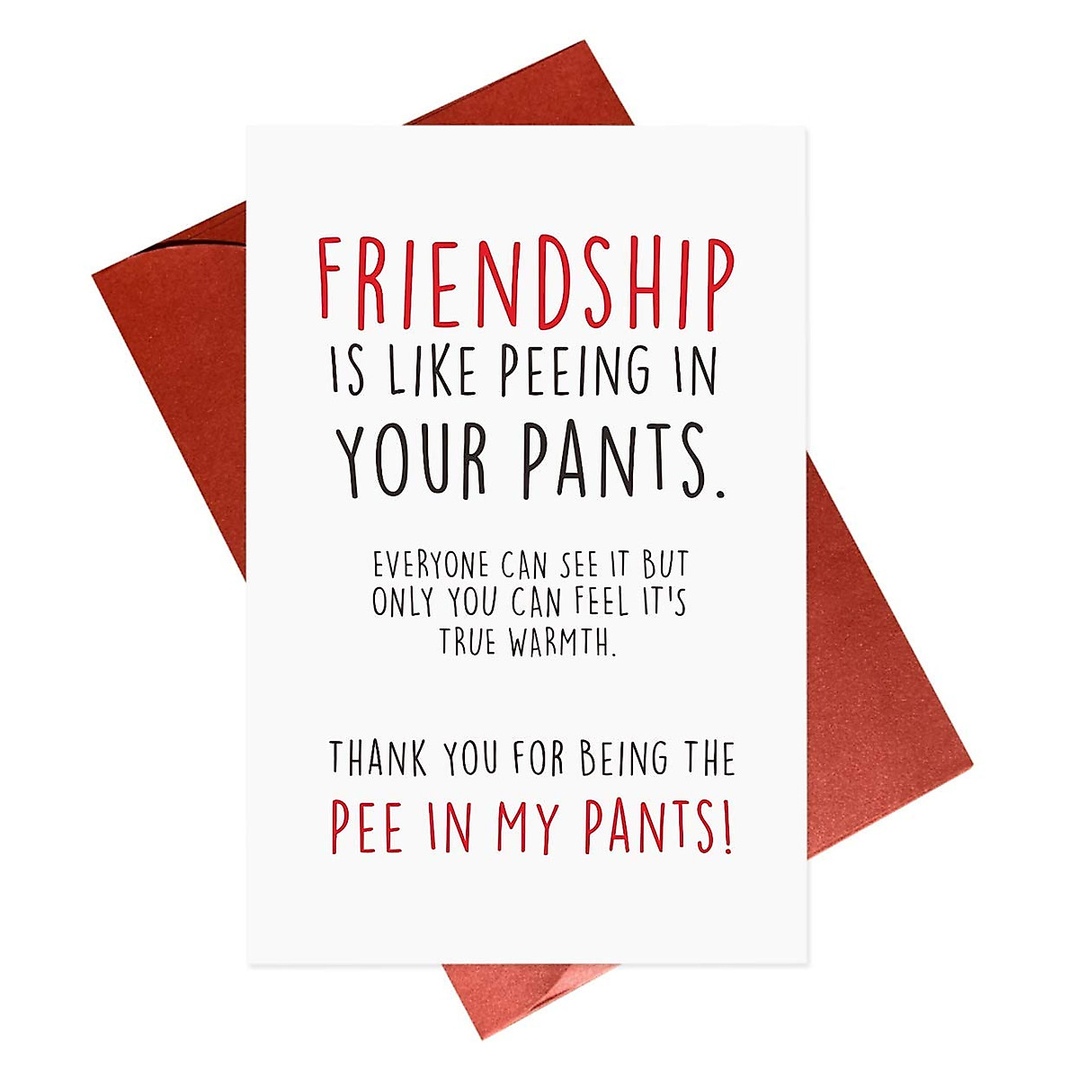 Gonzey Funny Best Friend Birthday Cards,Friendship Is Like Peeing In Your Pants