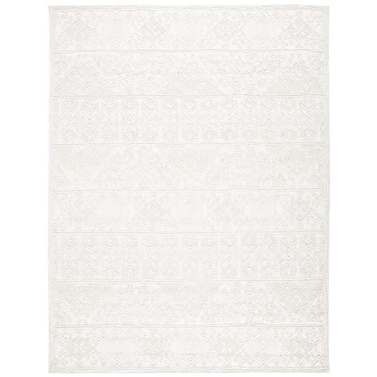 Safavieh Trace Collection 8' x 10' Ivory TRC401A Handmade Premium Wool Area Rug