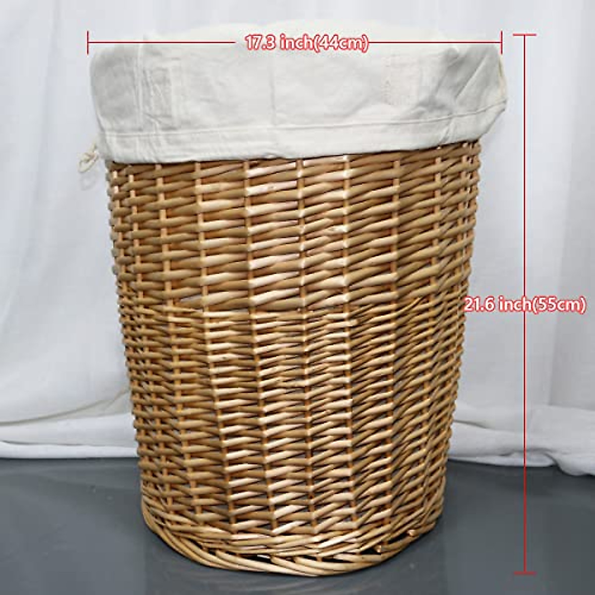 2 Pcs Canvas Laundry Bags with Carrying Handles & Drawstring Closure, Machine-washable Laundry Lining Bags for Laundry Hamper or Baskets