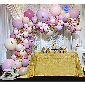 CEMIALLY Gold Sequin Tablecloth for Parties Decoration,50"x50" Rectangle Cover Overlay Sparkle Glitter Shimmer Small Table Cloth for Wedding Birthday Baby Shower Bridal Banquet Dessert Reception Table