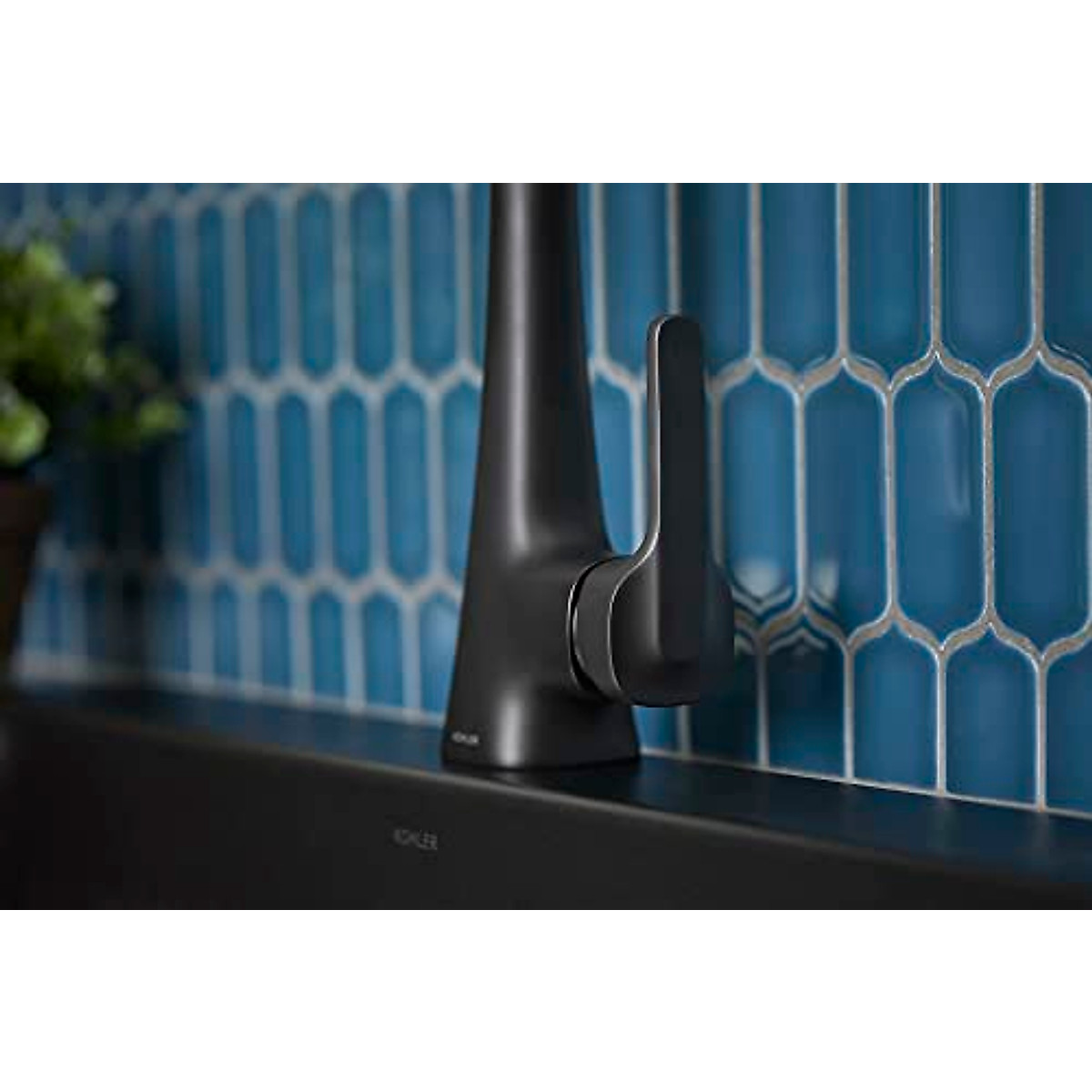 KOHLER R22867-SD-BL Maxton Pull-Down Kitchen Faucet with Soap Dispenser, Pull Down Sprayer, Matte Black