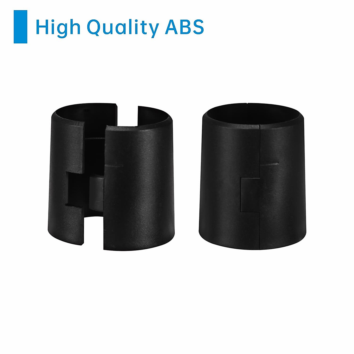 Jamiikury 12 Pack Wire Shelf Clips, Black Shelf Lock Clips for 1-1/2 Inch Post Shelving, Plastic Shelving Sleeves Replacements for Wire Shelving System (6 Pairs, Black)