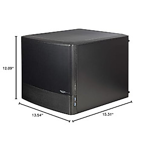 Fractal Design Node 804 - Black - Cube Compact Computer Case - mATX - High Airflow - Modular Interior - 3X Fractal Design Silent R2 120mm Fans Included - USB 3.0 -Window Side Panel