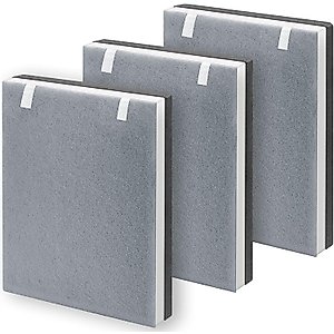 3 Pack Vital 100 True HEPA Replacement Filter Compatible with LEVOIT Vital 100 Air Purifi-er, H13 True HEPA and High-Efficiency Activated Carbon Filter Set, Part Number Vital 100-RF