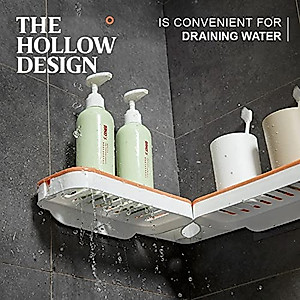 EPTIC Shower Caddy Suction, Corner Shower Punch-Free Rack with Suction Cup,Wall Mounted Shower Basket,Bathroom Organizer Shelf for Shampoo, Body Wash (3Pack Grey)