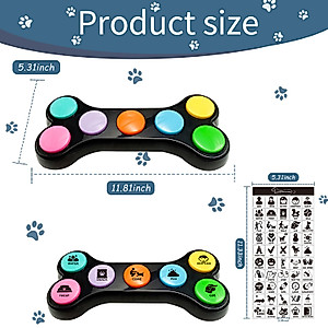 Dog Buttons for Communication with Sticker,7 in 1 Voice Recording Button,Dog Talking Buttons,Pet Buttons,Dog Training & Behavior Aids,Train Your Dog to Voice What They Want