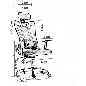 MayNuo Chair Computer Chair Office Chair Ergonomic Chair Lift Swivel Chair Seat Game Chair High Back Work Chair/Black