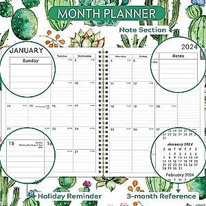 2024 Planner - Planner 2024, Jan.2024 - Dec.2024, 2024 Planner Weekly and Monthly with Tabs, 8" x 10", Flexible Cover, Thick Paper, Twin-Wire Binding, Perfect Daily Organizer