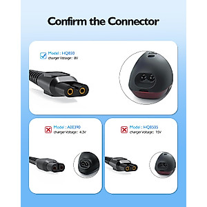 8V Power-Cord Fit for Philips-HQ850, Philips-QP2630 Shaver-Razor-Trimmer Charger Adapter Supply