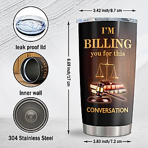 Qatdey Lawyer Gifts for Women/Men, Lawyer Gifts Tumbler 20oz, Law School Gifts for Law Student, Attorney Gifts Mug, Birthday Gifts for Lawyers Cup, Future Lawyer Gifts, Appreciation Gifts for Lawyer