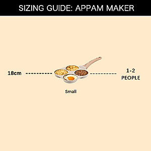 CAROTE Non Stick Appam Maker Uttappa Tawa (4-Cavities), Granite Uttapam Pan, Gas&Induction Compatible, 18cm, PFOA Free