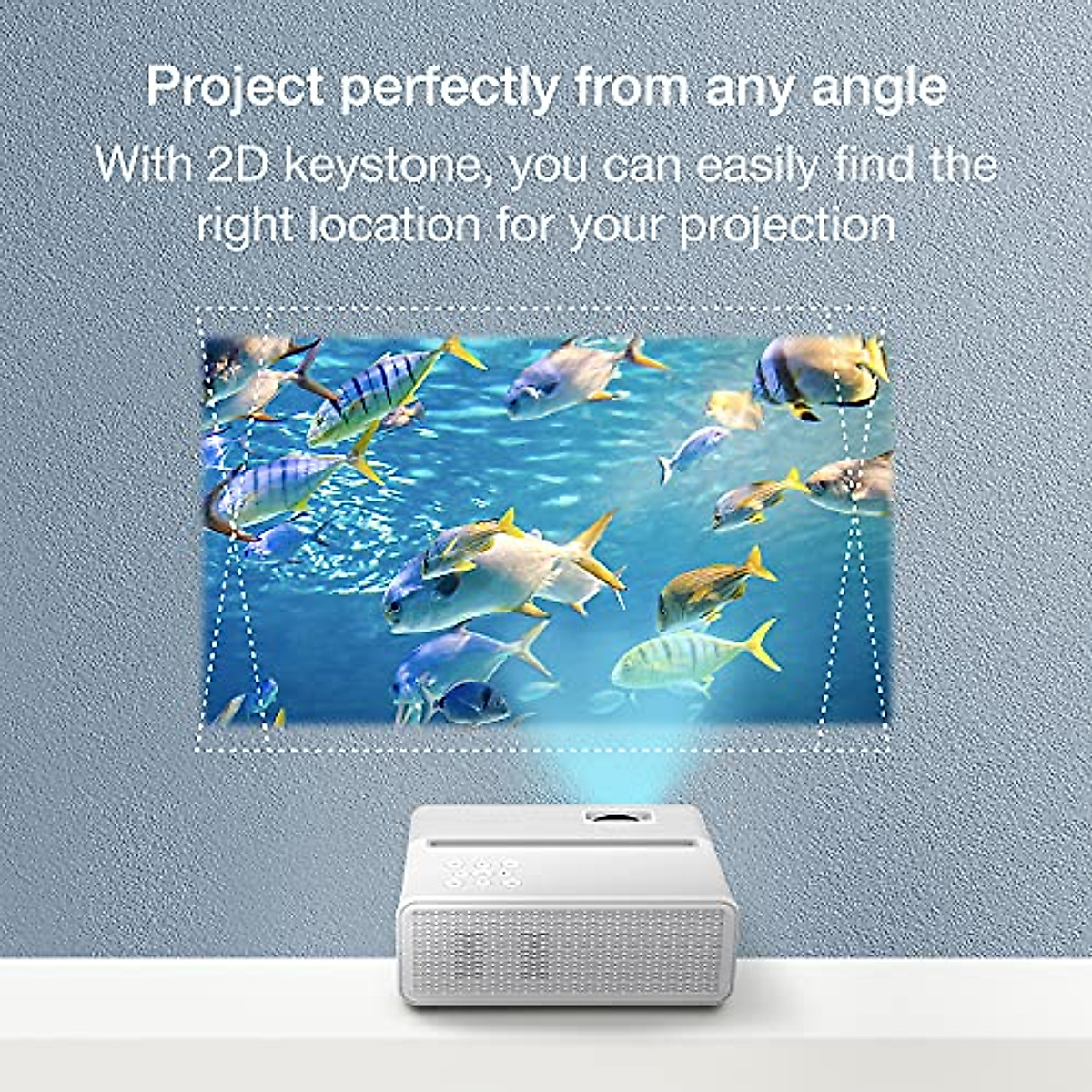 EZCast Beam H3, 2023 Upgraded Mini Projector, 10600 Lumens, Multimedia Home Theater Video Projector, Native 1080P, Compatible with HDMI, USB, Laptop, Tablet, iOS & Android Phone, Xbox, PS5, TV Stick