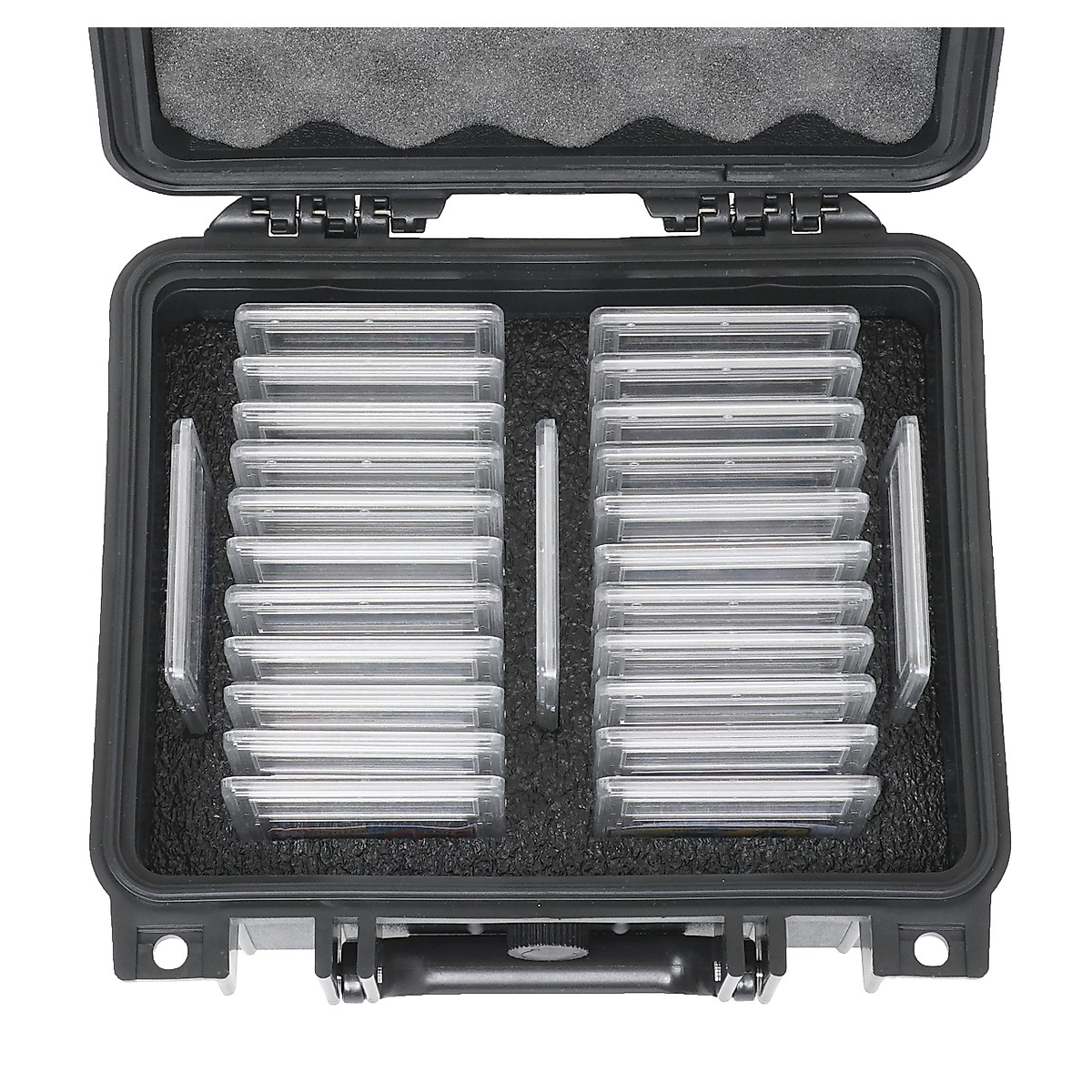 Case Club 25-41 Graded Card Slab Carrying Case - Slotted Storage Fits PSA/BGS/FGS Graded Slabs - Sports/Trading Collector Box for Graded Cards - Travel Holder for Slabs/Sleeves/Loose Cards