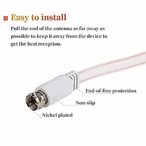 FM Dipole Antenna for Bose Wave Radio, Ancable 75 Ohm F Type Male FM Radio Antenna with Coax Adapter Compatible with Yamaha Pioneer Onkyo Indoor Radio Home Stereo Receiver Audio Home Theater Receiver