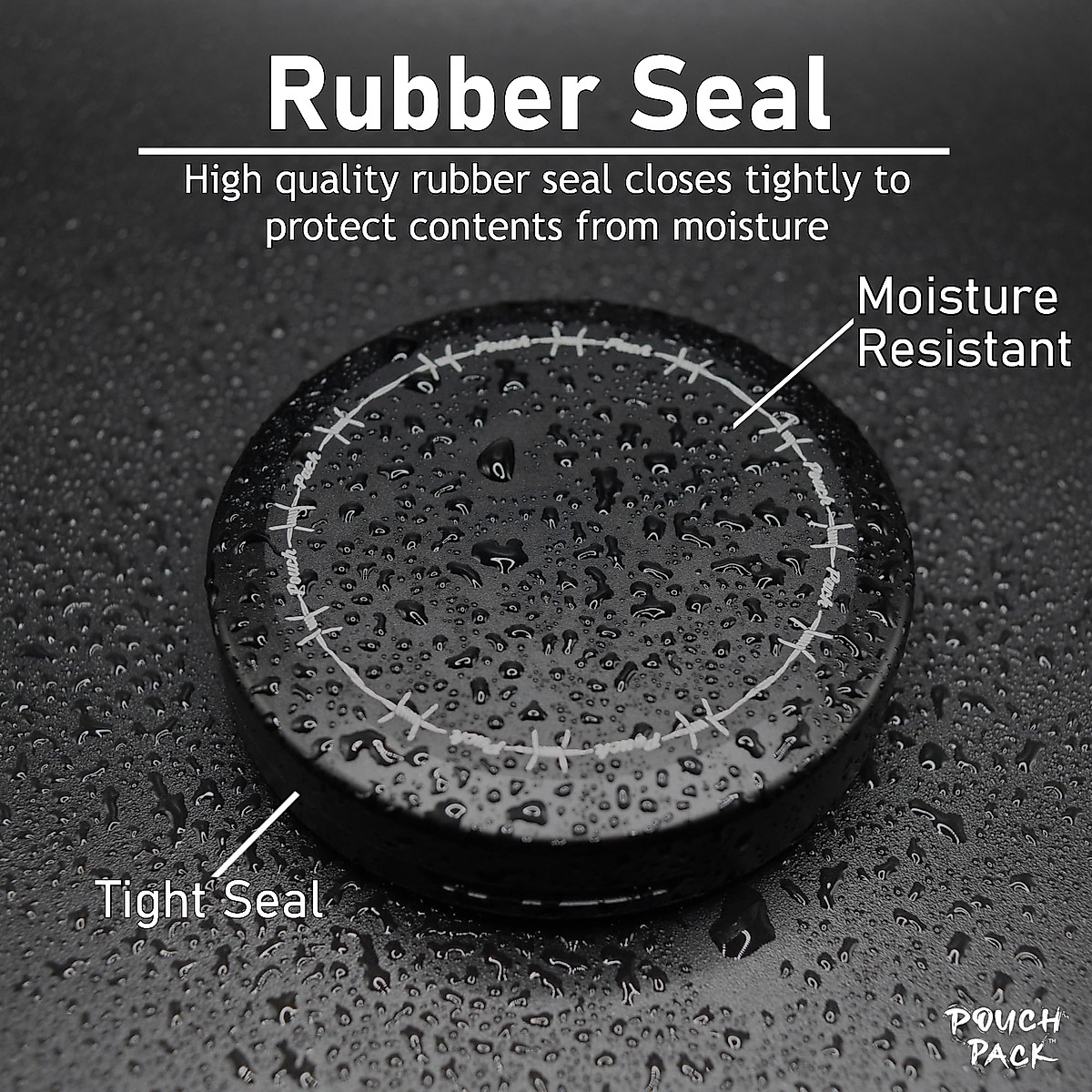 Pouch Pack - Metal Container for Zyn | Zyn Metal Can | Zyn Holder | Zyn Can | Aluminum Zyn Container | Snus Can | Zyn Tin | Zyn Case | Gift for Him | Caffeine Pouches | Black - (Single Compartment)