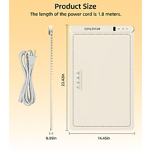 CuieTuee Electric Warming Tray 500W Upgraded Graphene Heat-Conducting Material, Rollable and Portable Food Warming Mat 6 Temperature Settings for Gatherings Parties Home Buffets Daily Use, Beige