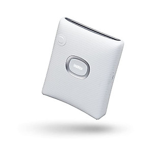 Fujifilm Instax Square Link Wide Instant Printer (White) Bundle with Instax Camera Film Kit and Square Film Twin Pack (3 Items)