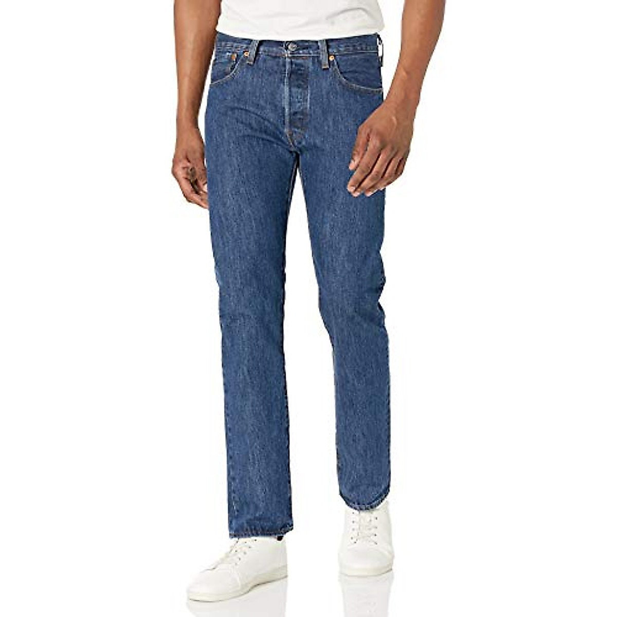 Levi's Men's 501 Original Fit Jeans (Also Available in Big & Tall), Dark Stonewash, 34W x 34L