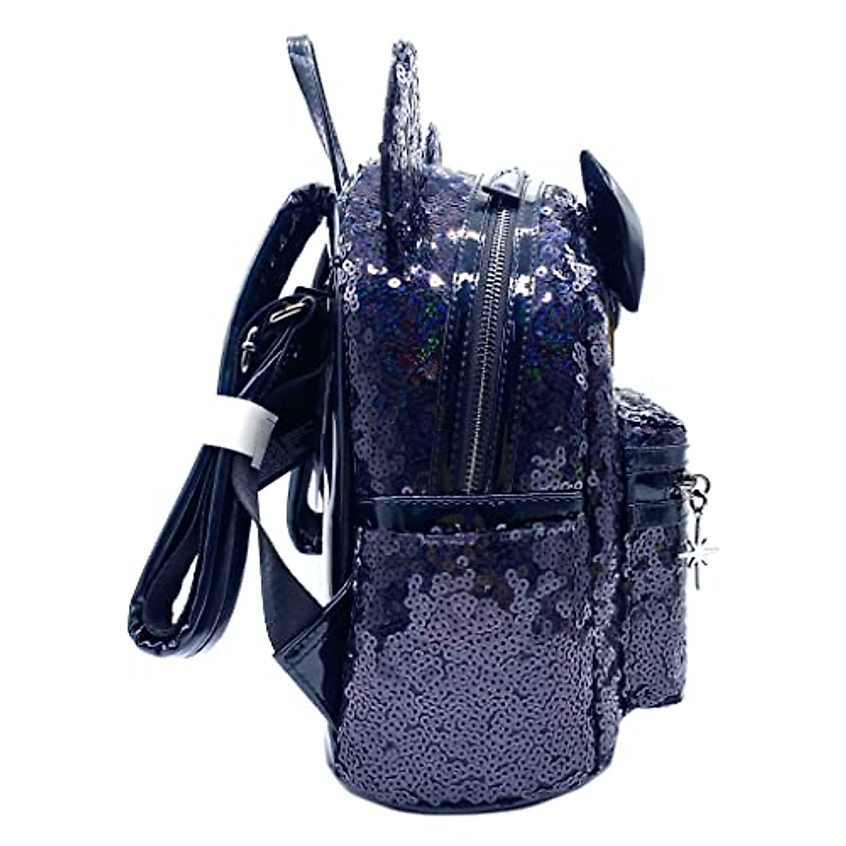 Loungefly X LASR Exclusive Disney Celestial Dreams Black Holographic Sequin Minnie Mini Backpack - Fashion Cosplay Disneybound Cute Backpacks