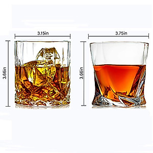 Gifts for Men,Whiskey Glasses,Old Fashioned Whiskey Glass Set of 6 Whiskey Glasses,Whiskey Gifts for Men Scotch Lovers,Style Glassware for Bourbon,Rum Glasses,Bar Whiskey Glasses