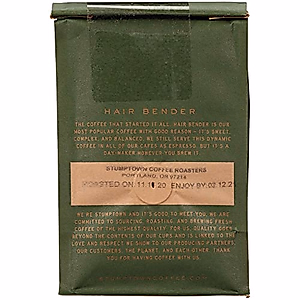 Stumptown Coffee Roasters, Medium Roast Ground Coffee - Hair Bender 12 Ounce Bag, Flavor Notes of Citrus and Dark Chocolate