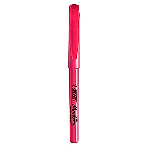 BIC Brite Liner Highlighter, Chisel Tip For Broad Highlighting & Fine Underlining, Pink, 12-Count