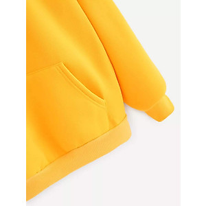 Women's Long Sleeve Hoodie Sweatshirt Pullover Tops Blouse Casual Solid Printed Pullover Hoodie for Winter Autumn