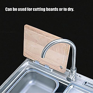 WooDeY Built-in Step Sink Kitchen Single Bowl Sink Multifunctional Bar Sink with Basin in Basin Stainless Steel Large Single Bowl with Accessories