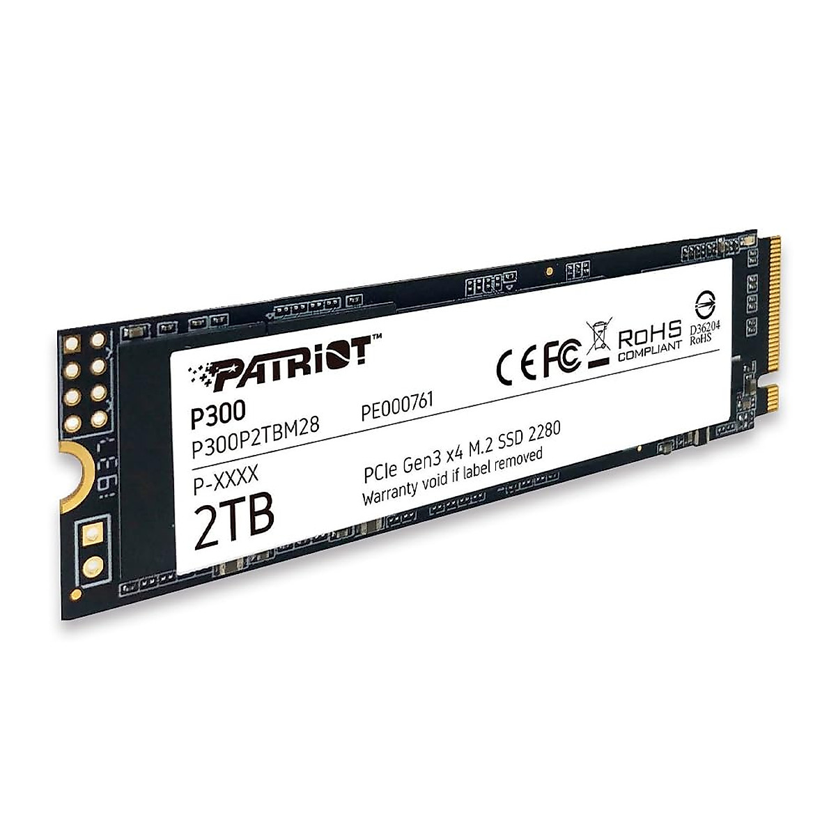 Patriot P300 M.2 PCIe Gen 3 x4 2TB Low-Power Consumption SSD
