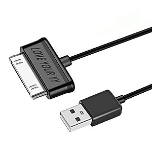 Charging Sync Data Charger Cable Cord-30-Pin Compatible for Samsung Galaxy tab 2 10.1 8.9 7.7 7.0 Plus inch Tablet (Black)
