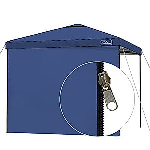 KAMPKEEPER Instant 10X10 Canopy Sidewalls with Zipper for Pop Up Canopy Frame, Single Sunwall fit 10' Outdoor Canopies with Straight Leg(Navy Blue)