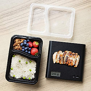 Igluu Meal Prep Containers [10 Pack] 2 Compartment with Airtight Lids - Plastic Food Storage Bento Box - BPA Free - Reusable Lunch Boxes - Microwavable, Freezer and Dishwasher Safe (30 oz)