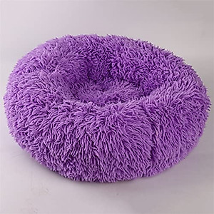 WXBDD Comfortable for Large Dog House Bed Cats Cushion Bed Winter Warm Sofa Pet Kennel Super Soft Fluffy (Color : white-Dinosaur Doodle4, Size : 70cm)