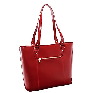 McKlein Women's Fashionable Tote- 97536, Leather, Small, Red - ALYSON