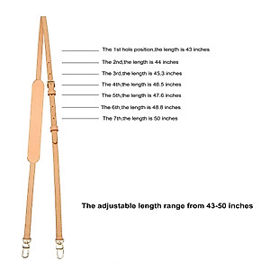 OULARIO Vachetta Leather Adjustable Crossbody Strap for Pochette Small Bags Favorite Mini NM Eva PM MM (Vachetta Leather Strap with Shoulder pad)