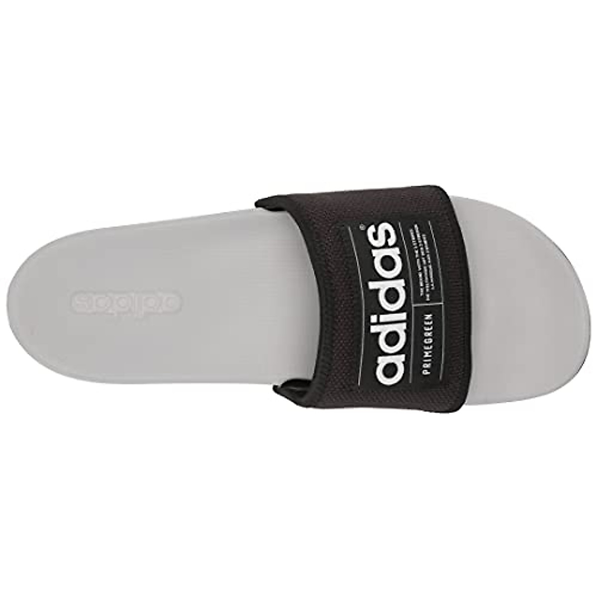 adidas Unisex Adilette Comfort Slide, Core Black/White/Grey, 7 US Men