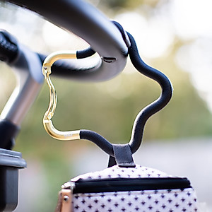 Petunia Pickle Bottom Boxy Diaper Bag Backpack & Oh My Stars Stroller Hook Bundle | Diaper Bag Backpack for Parent's | For Strollers or Shipping Carts