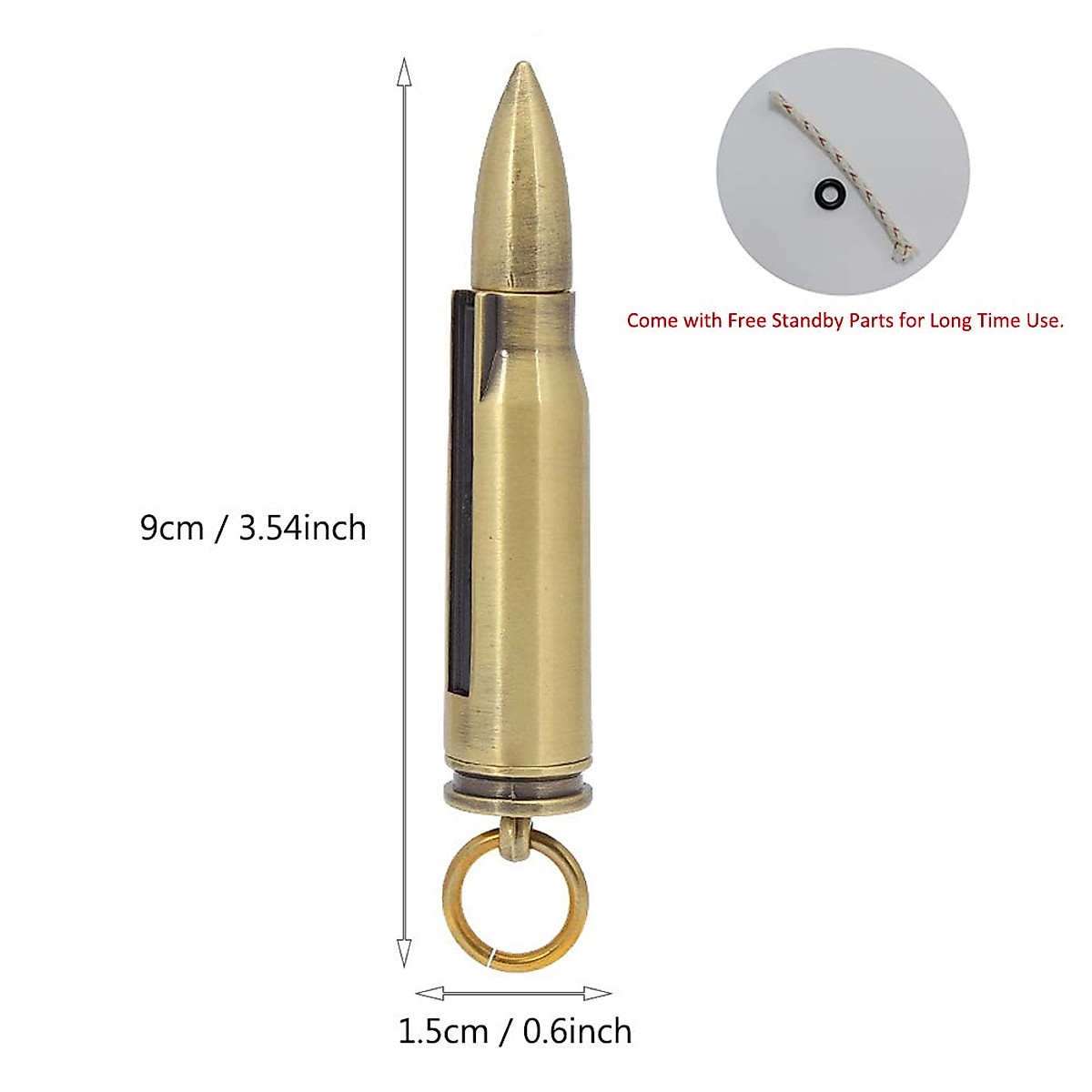 BOLLAER Matchstick Fire Starter, Fire Starter Flint Match Lighter Keychain Outdoor Camping Emergency Survival Gear, Best Gift for Outdoor Sports Enthusiasts