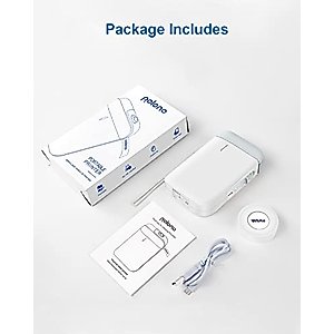 Label Maker, POLONO P10 Mini Label Printer, Portable Wireless Connection Label Maker Machine with Tape, Multiple Templates Available for Smartphone Easy to Use Office Home Organization Kitchen Storage