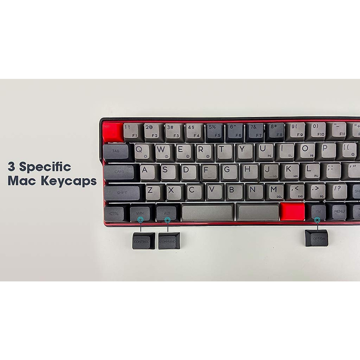 KEMOVE DK61 Wireless 60% Mechanical Gaming Keyboard, Bluetooth 5.1 Hot Swappable Keyboard RGB Backlit PBT Keycaps Full Keys Programmable (Gateron Switch) (Gateron Optical Blue Switch, Dolch)
