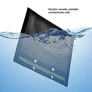 Non-Stick BBQ Grill Mesh Bag, Heat-Resistant Mesh Grilling Bag, Outdoor Picnic Tool(L)